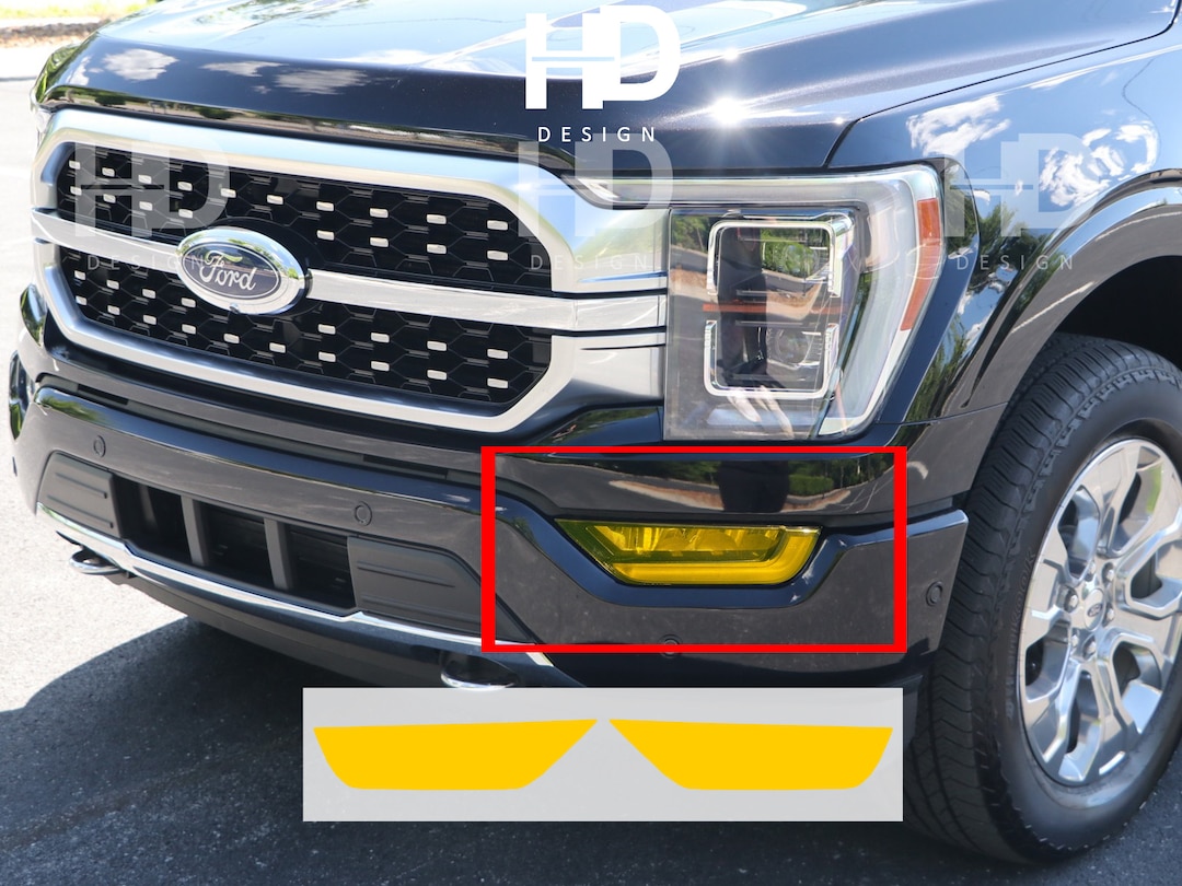 HDUSA 2021-2023 Fits Ford F-150 Fog Light Yellow Precut Dark Orange ...