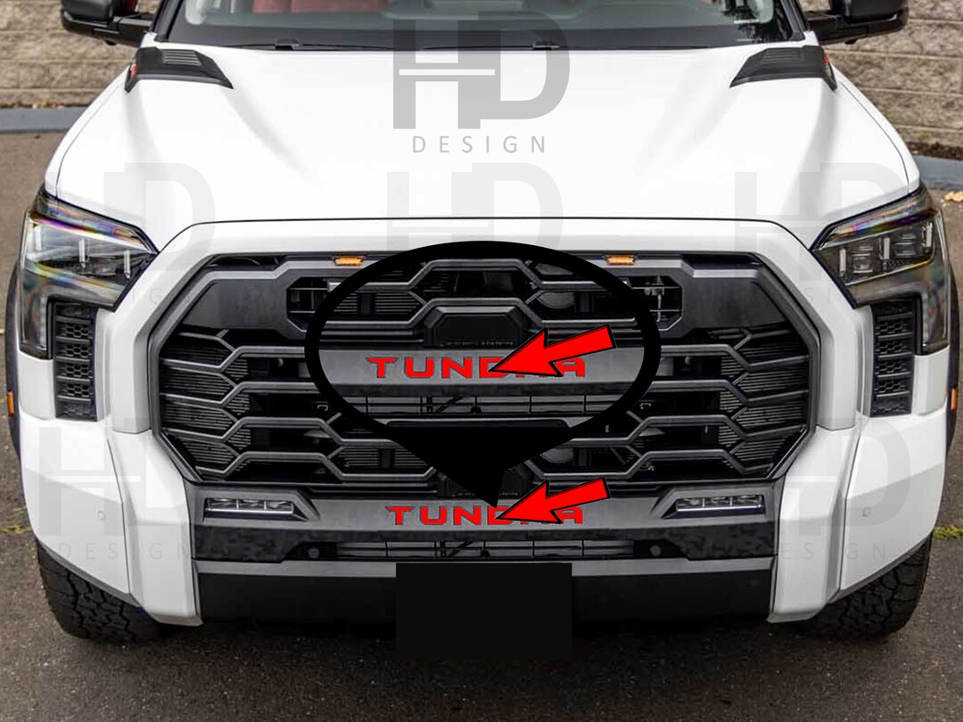 HDUSA for Tundra Front Bumper Bottom Inlay Decals Vinyl Indent Letters ...