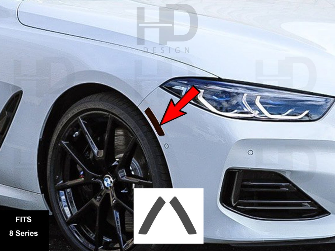 HDUSA Fits 8 Series BMW 2019-2025 Front Side Marker Dark Blacked Out ...