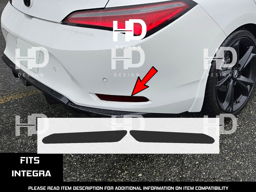 HDUSA for 2023-2025 Acura Integra Rear Bumper Reflectors Precut Dark ...