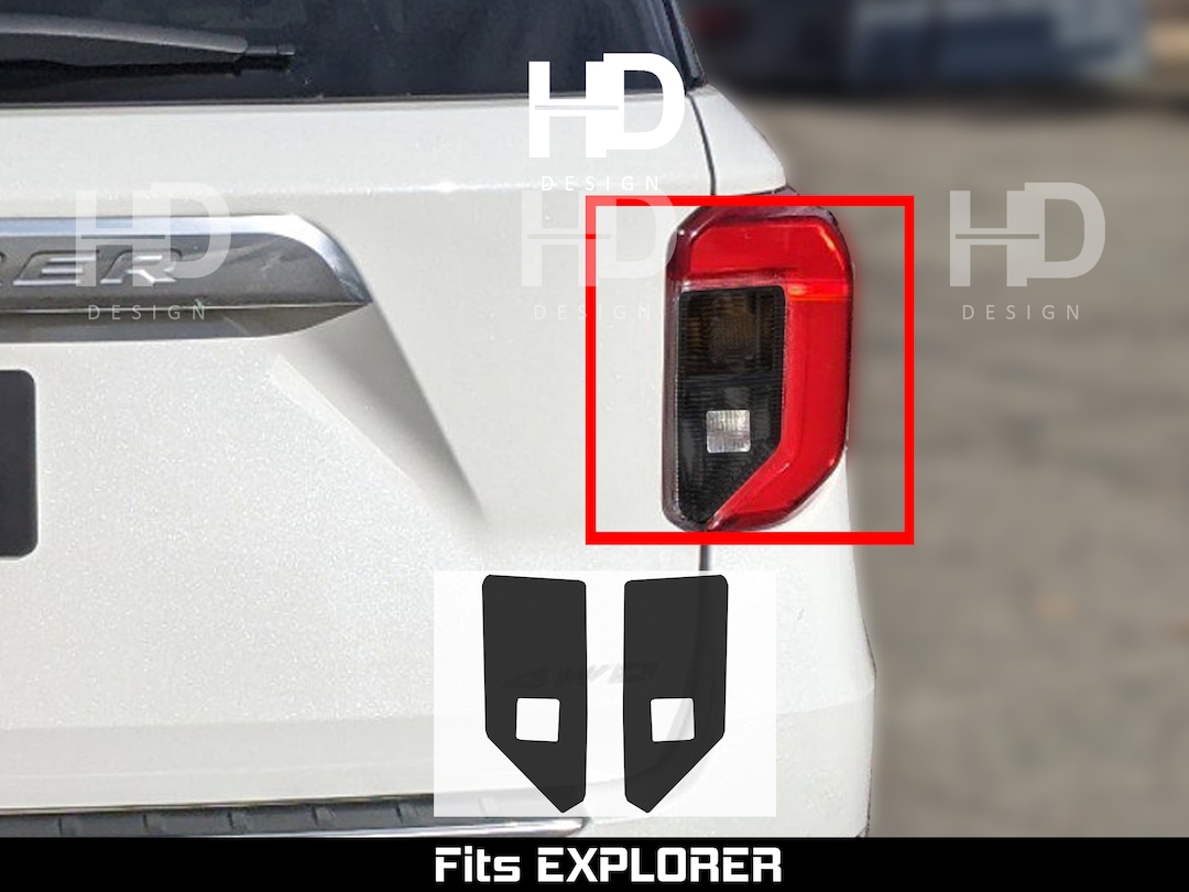 HDUSA Fits Ford Explorer 2020-2024 Tail Light Rear Cut Out Precut Dark ...