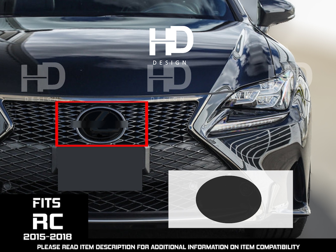 HDUSA for Lexus RC 2015-2018 Front Emblem Area Dark Oval Vinyl Tint ...
