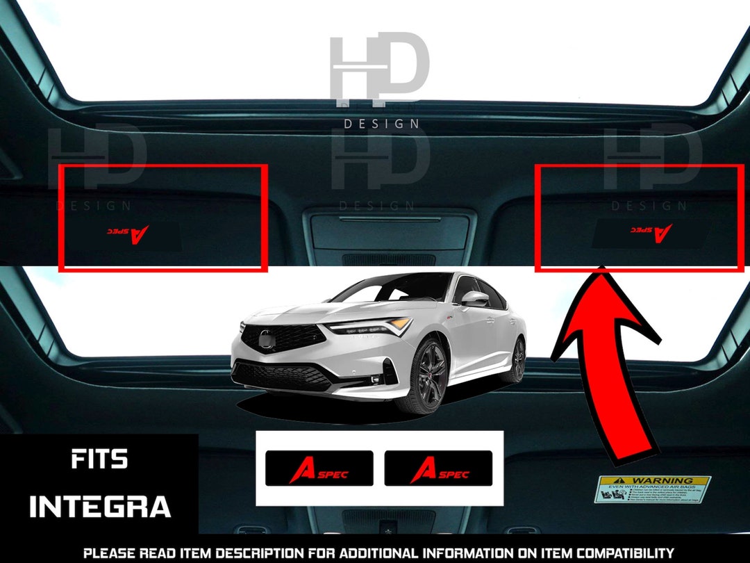 HDUSA for Acura Integra 2023-2026 ASPEC Front Sun Visor Delete Warning ...