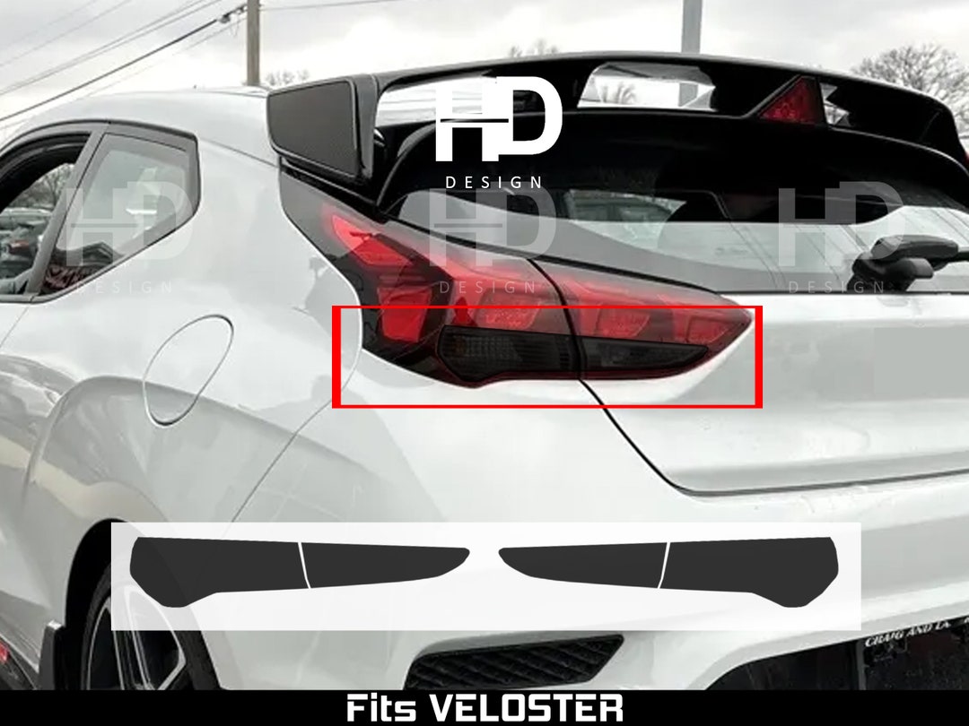 HDUSA for 2019-2022 Hyundai Veloster Tail Light Rear End Dark Vinyl ...