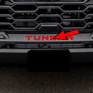 HDUSA for Tundra Front Bumper Bottom Inlay Decals Vinyl Indent Letters ...