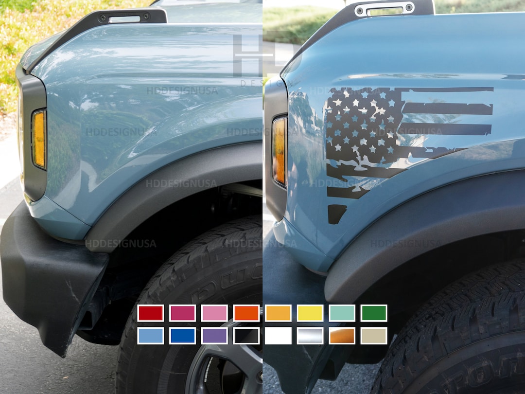 HDUSA Front Side Fender USA Flag Vinyl Decal Overlay Patriotic - Etsy