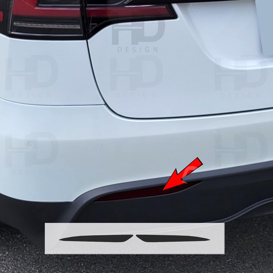 HDUSA Fits Tesla Model X 2016-2024 Rear Reflectors Precut Dark Vinyl ...