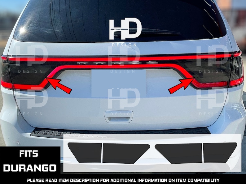 HDUSA Fits Dodge Durango 2014-2026 Tail Light Rear Precut Dark Decals ...