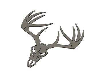 Deer Skull Portrait DXF File for Laser and Plasma Cut Svg and Png Files for Prints Ai and Cdr ...