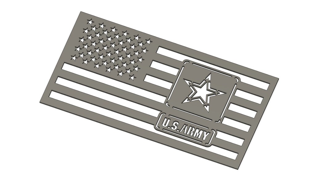 US Army American Flag DXF Cut File - Etsy