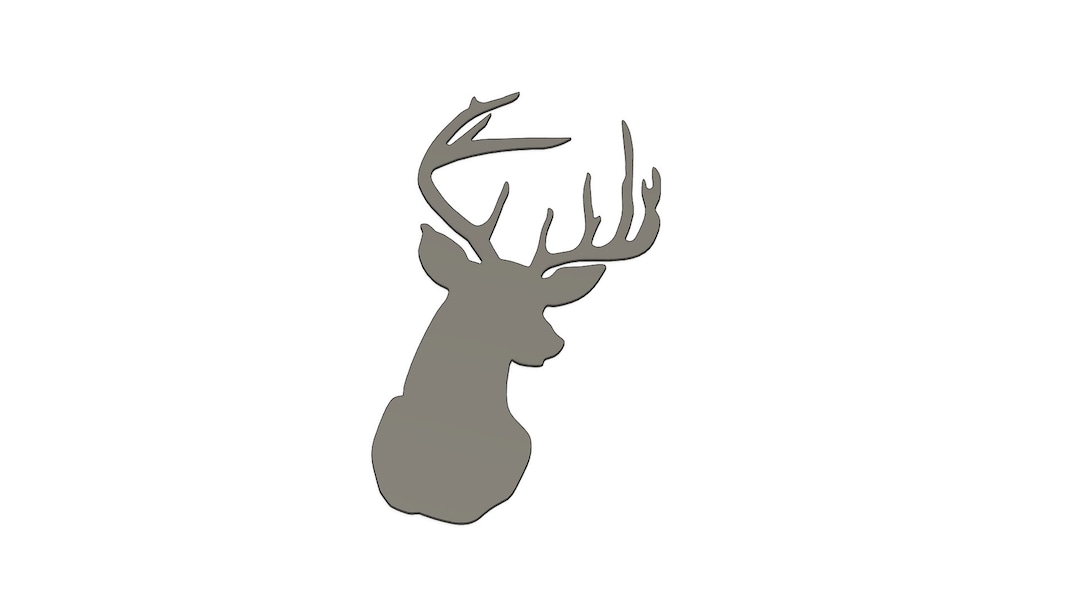 Deer Mount Silhouette DXF Cut File - Etsy