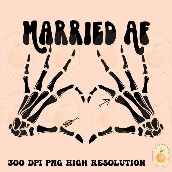 Married AF PNG Digital Download-shirt Designs-happy | Etsy