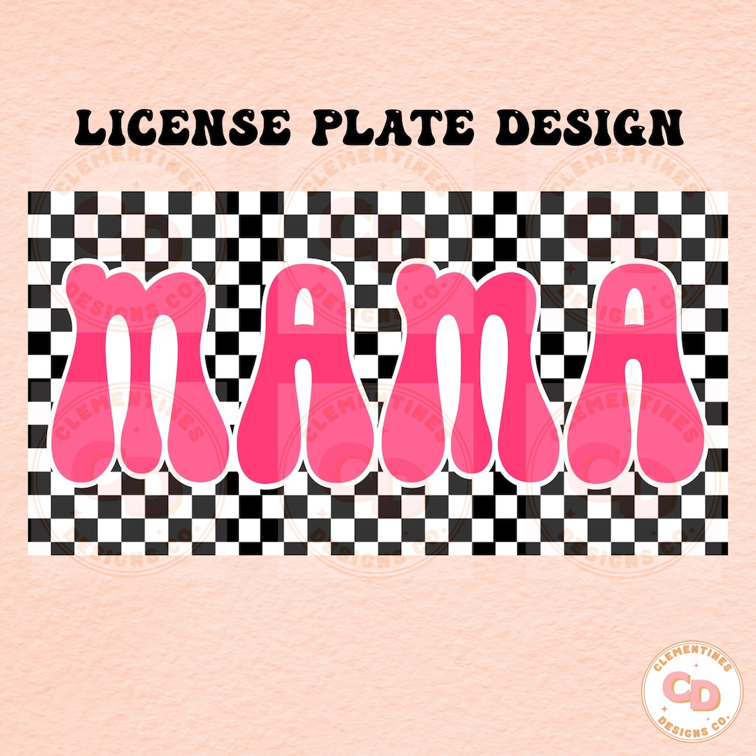 Mama License Plate Template: Leopard PNG Sublimation Design (digital ...