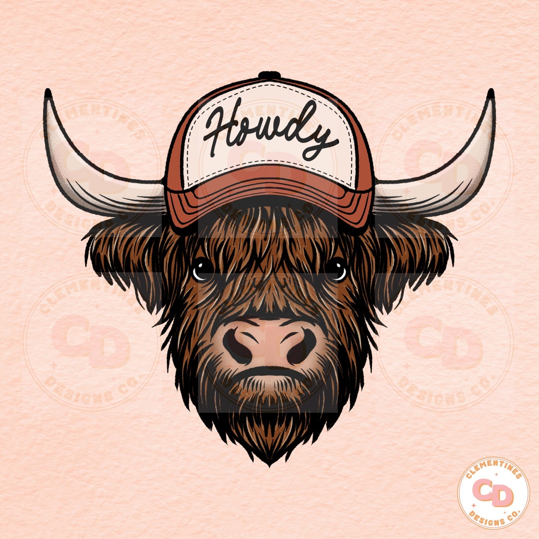 Howdy Cow PNG, Digital Download-shirt Design-png Sublimation,retro ...