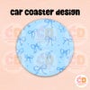 Car Coaster Package Template, Png, Svg, Dxf, Eps, Label, Wrapper, Cut ...