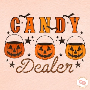 Candy Dealer Halloween PNG: Retro Fall Sublimation (digital Download ...