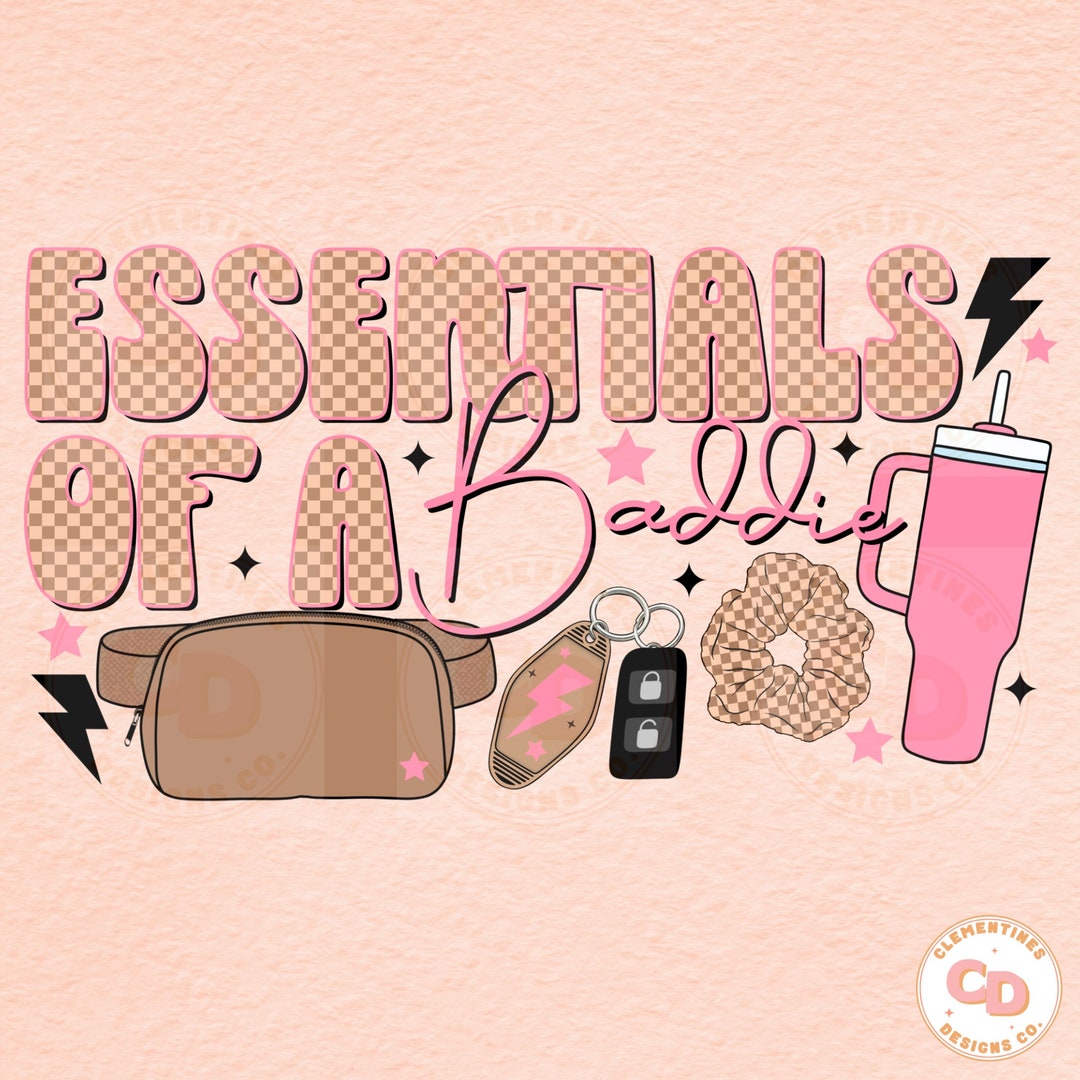 Baddie Essentials PNG: Retro Sublimation Design (digital Download) - Etsy