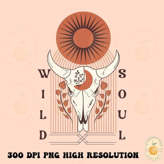 Wild Soul PNG Instant Digital Download-tshirt Designs Boho - Etsy