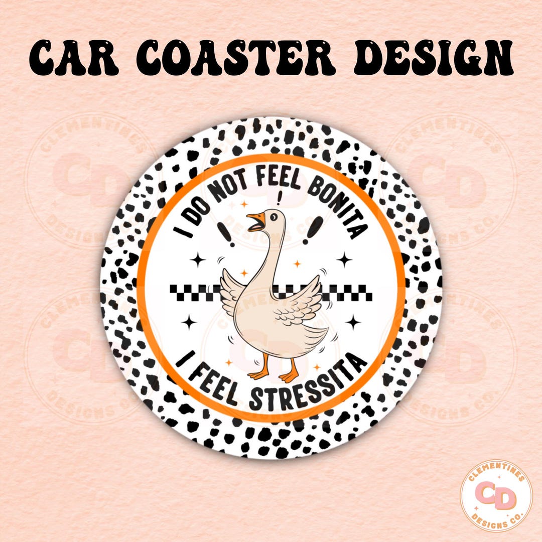Funny Goose Car Coaster PNG Design (digital Download) - Etsy