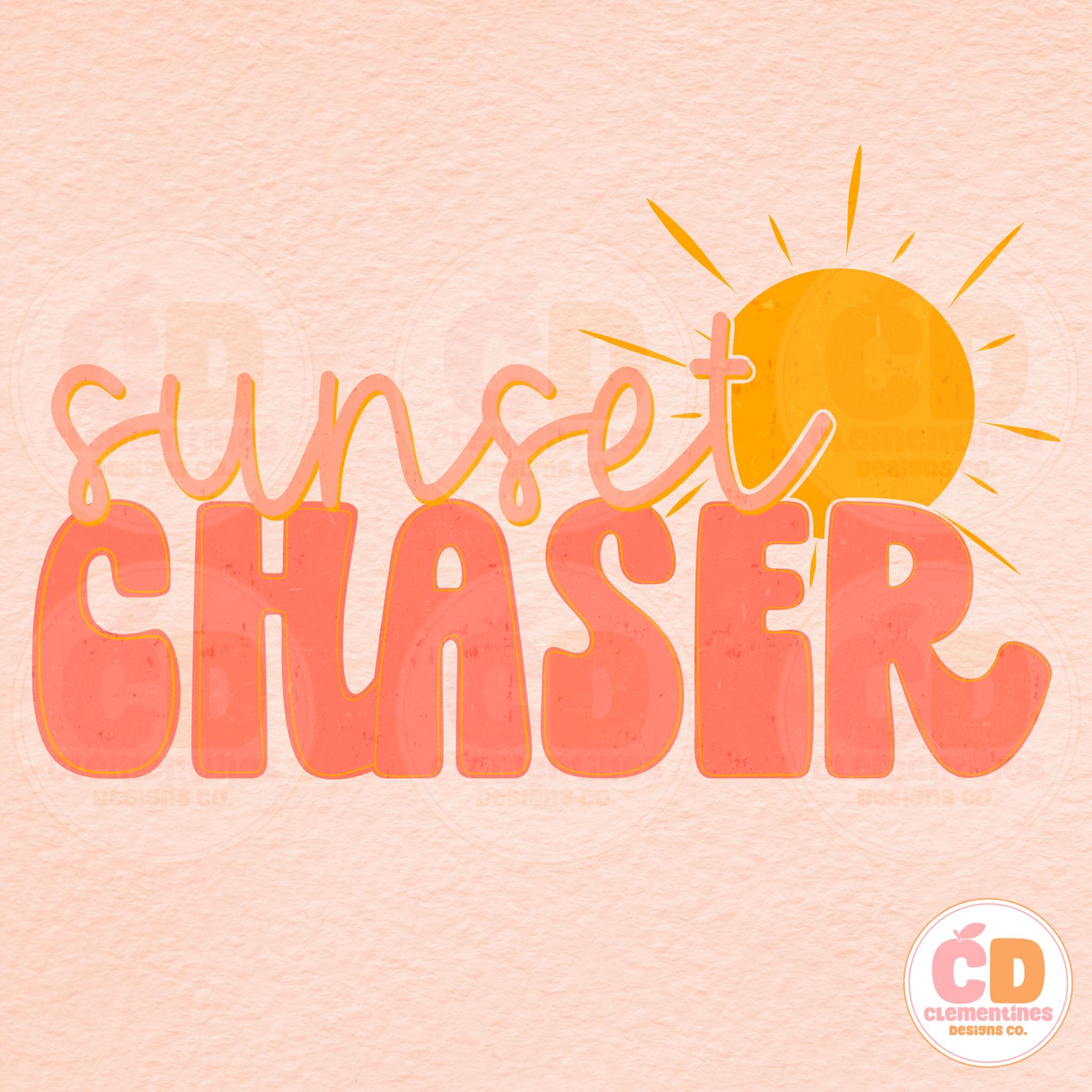 Sunset Chaser PNG: Retro Summer T-shirt Design (digital Download) - Etsy