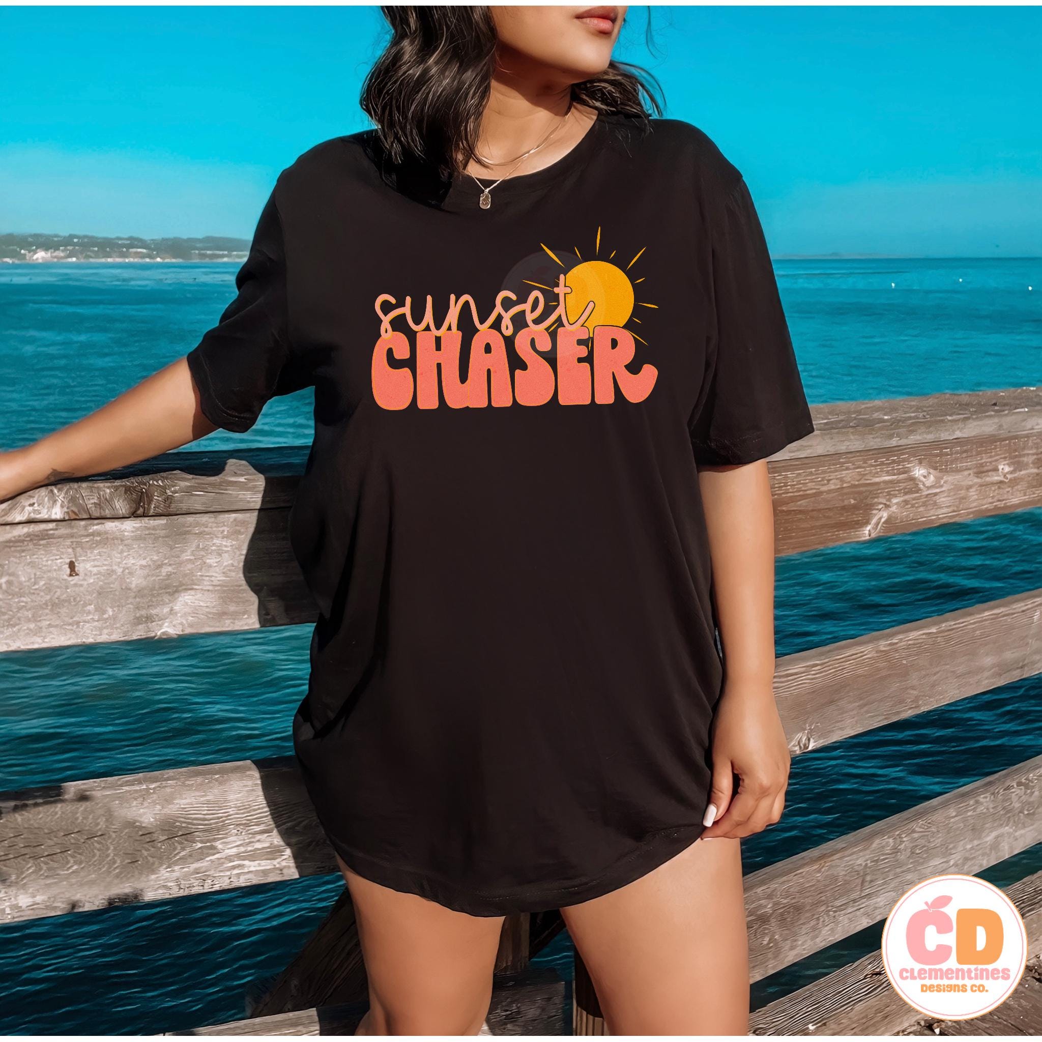 Sunset Chaser PNG: Retro Summer T-shirt Design (digital Download) - Etsy