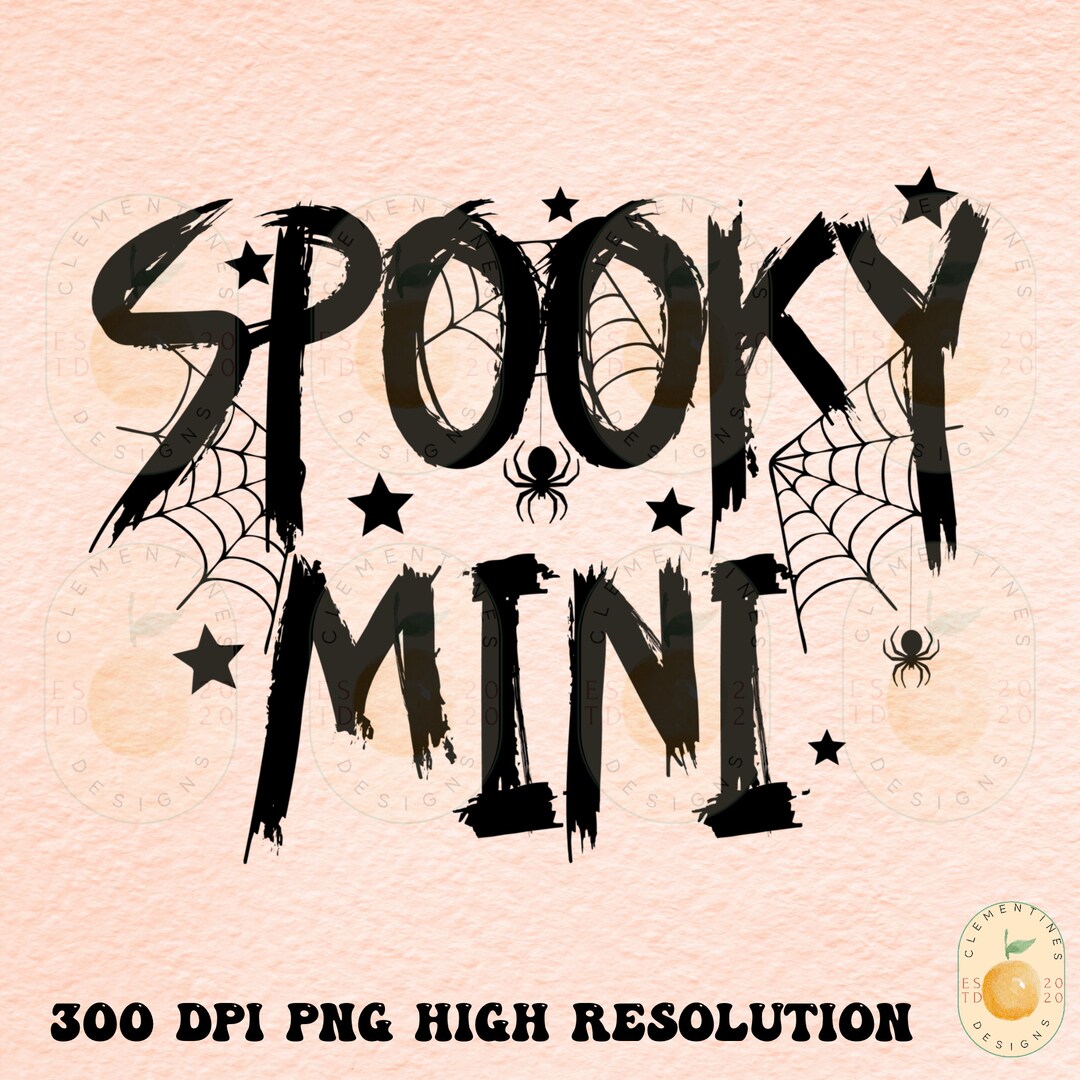 Spooky Mini PNG- Sublimation Design,halloween Sublimation,halloween Png ...