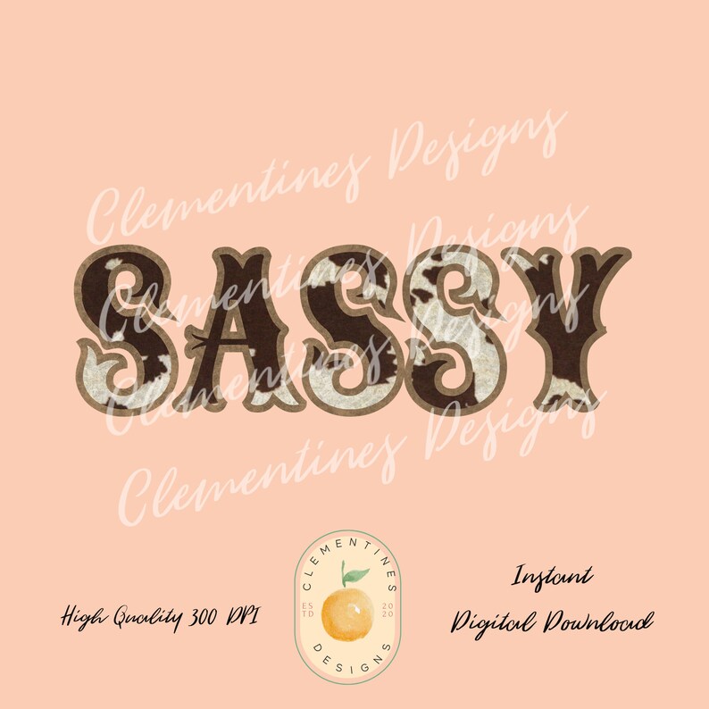 Sassy Cow Print Png Instant Digital Download Clipart For Etsy
