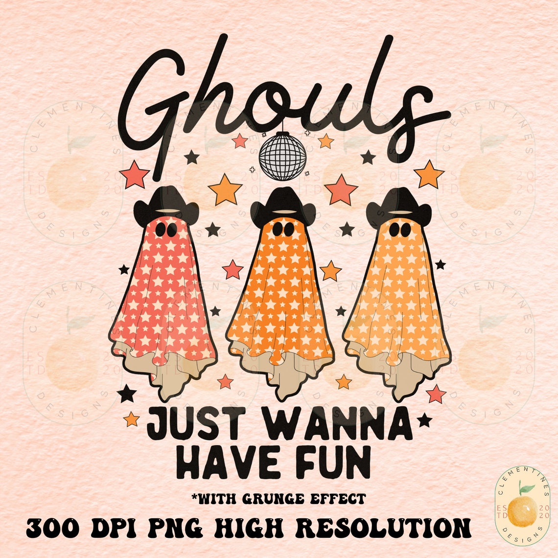 Ghouls Just Wanna Have Fun Png-western Fallwestern Ghost - Etsy
