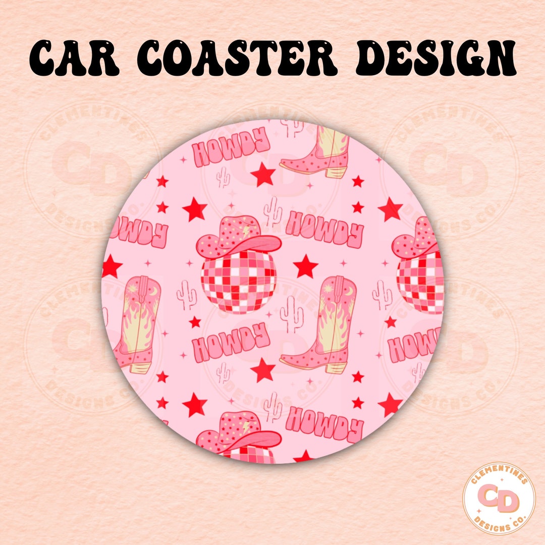 Howdy Car Coaster PNG: Western Sublimation Design (digital Download) - Etsy