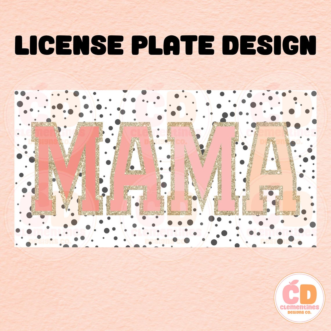Mama License Plate Template: Sublimation Design PNG (digital Download ...