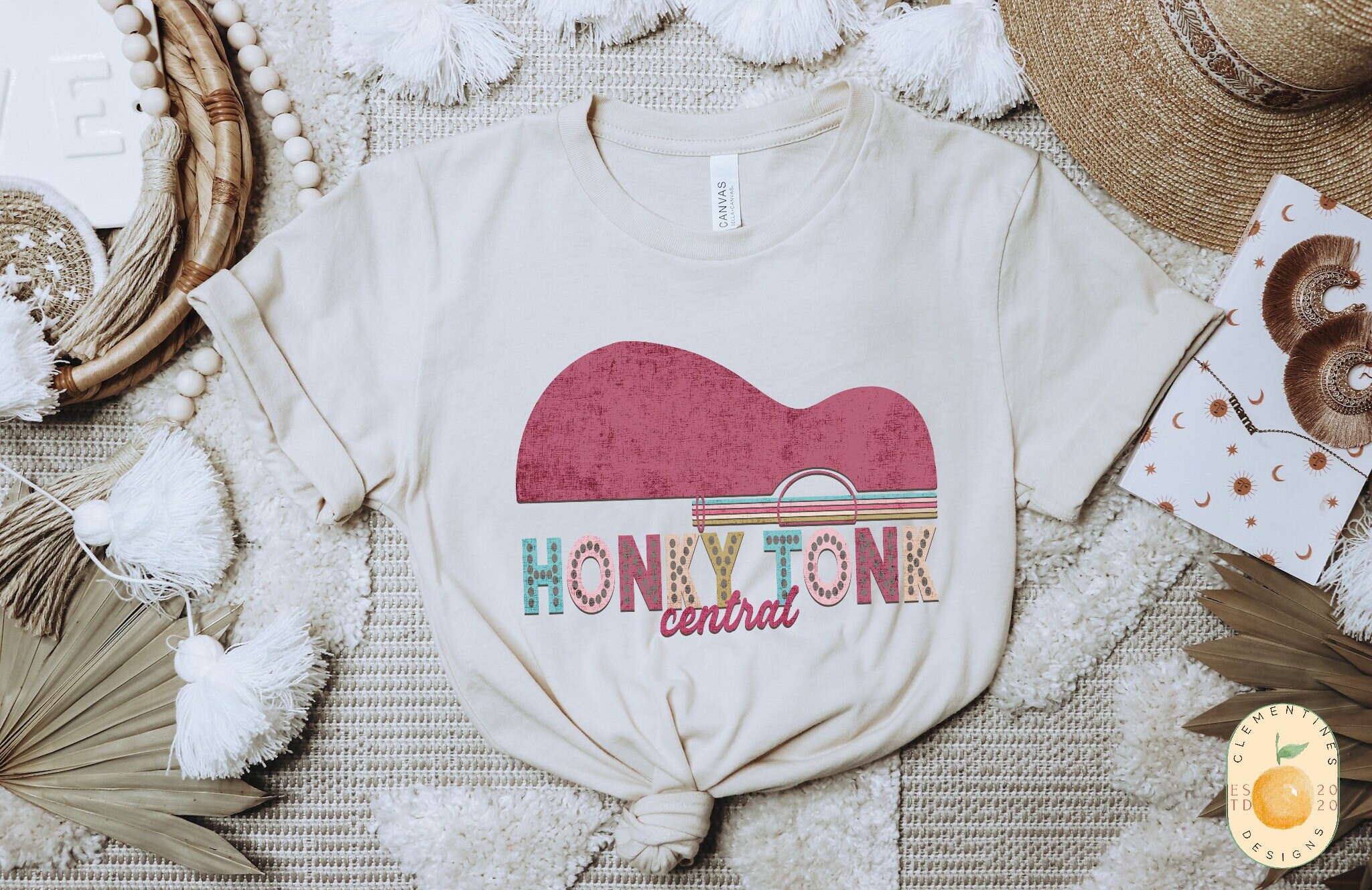 Honky Tonk Central Png-sublimation Design Downloads Shirt | Etsy