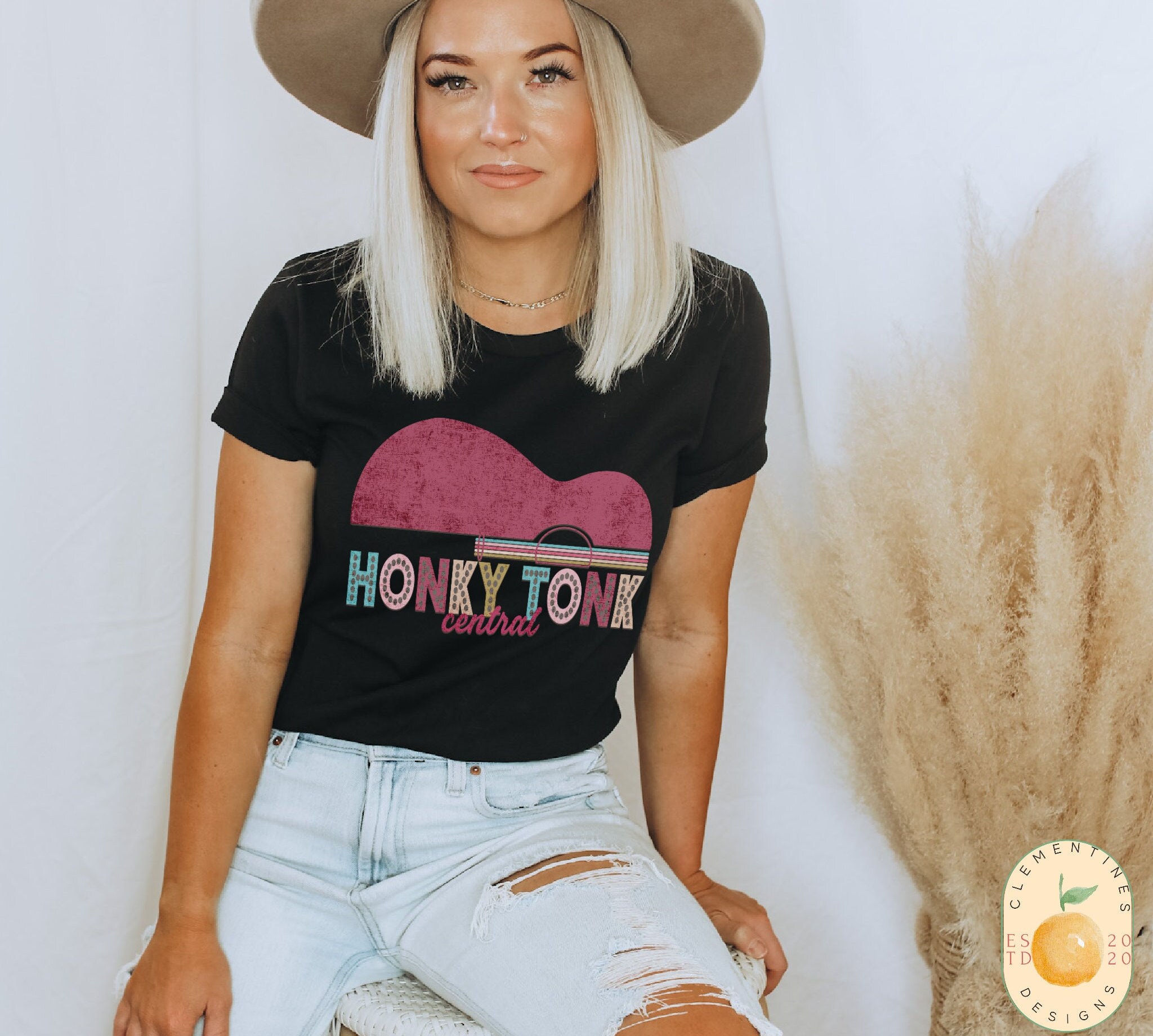 Honky Tonk Central Png-sublimation Design Downloads Shirt | Etsy