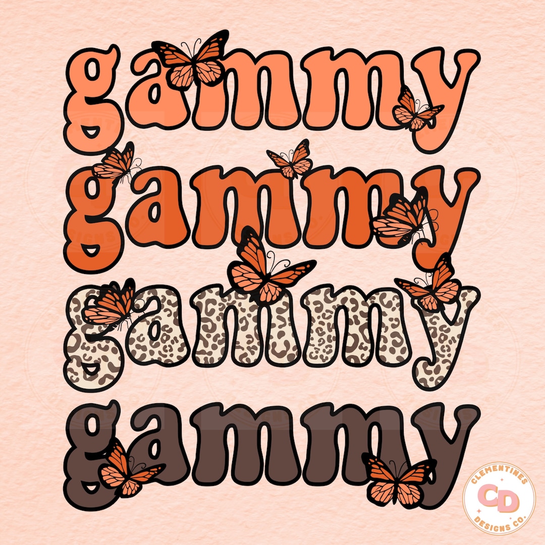 Retro Butterfly Gammy PNG, Digital Download-shirt Designs-retro Png ...