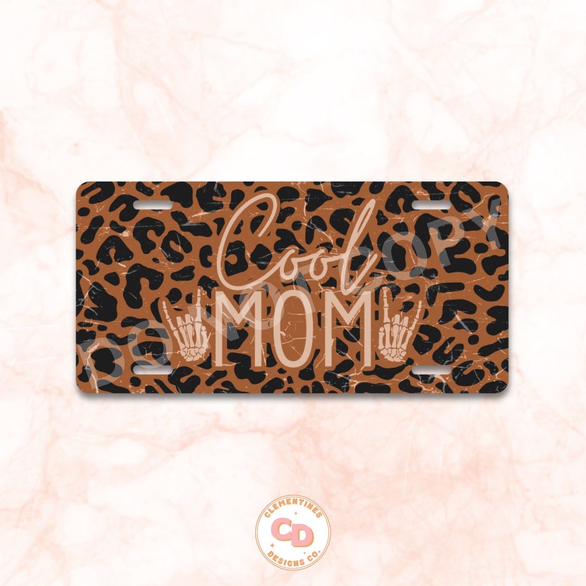 Mom License Plate Design, Cheetah Print Design (PNG) - Etsy