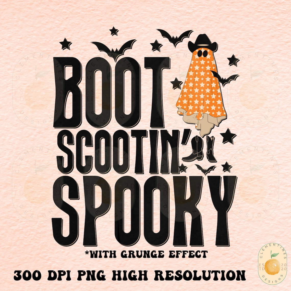 Boot Scootin Spooky Png-western Halloween Pngwestern Ghost - Etsy