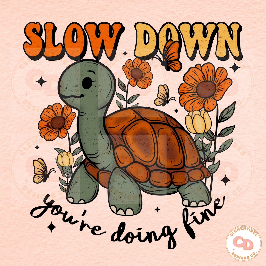 Slow Down PNG, Digital Download-retro Png,colorful Png,trending Png ...