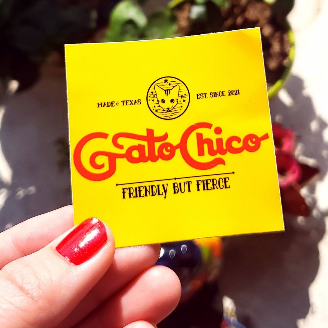 Gato Chico Cat Sticker, Topo Chico Inspired, Waterproof Vinyl Decal - Etsy