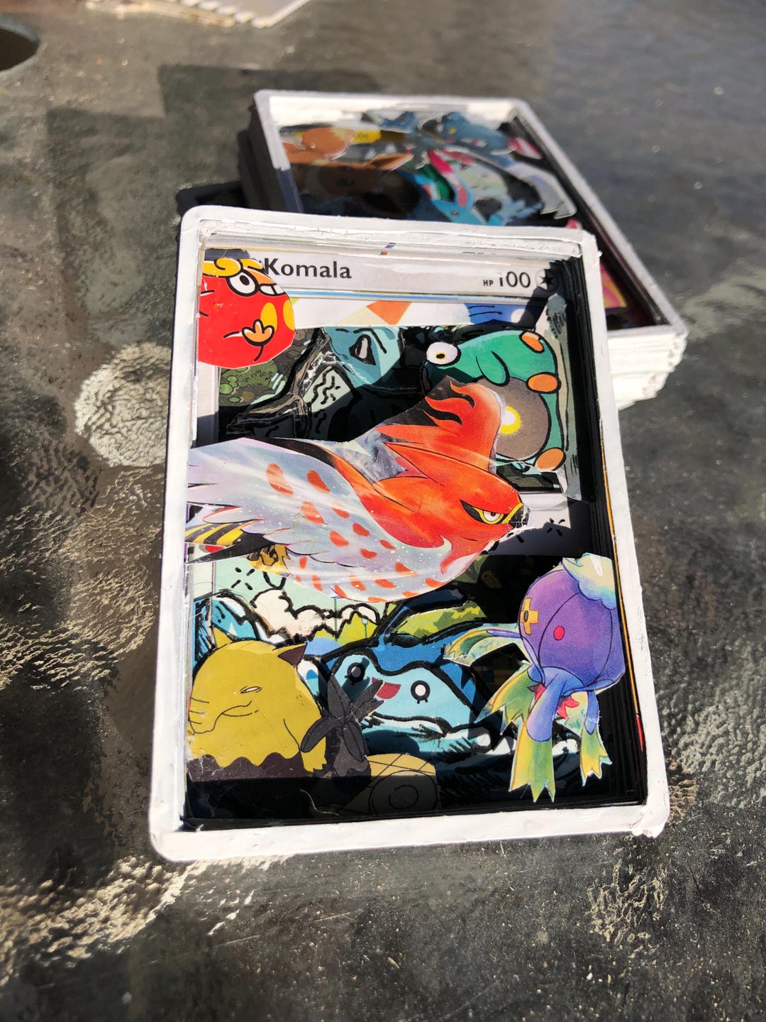 3D Pokemon Card Shadowbox Collage - Pokemon Card Art - Talonflame ...
