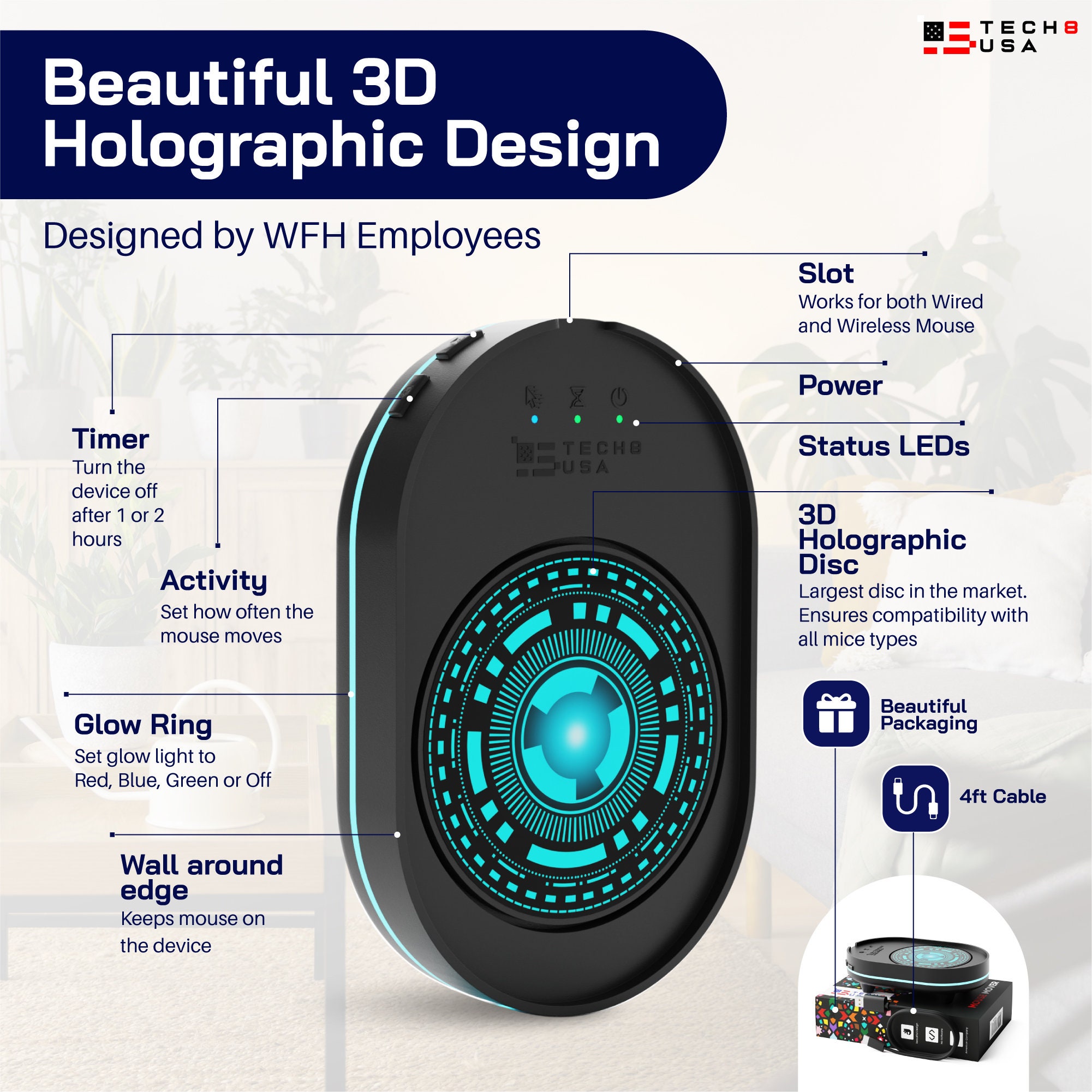 Undetectable Mechanical Mouse Mover, Jiggler, No Software, Random Moves ...