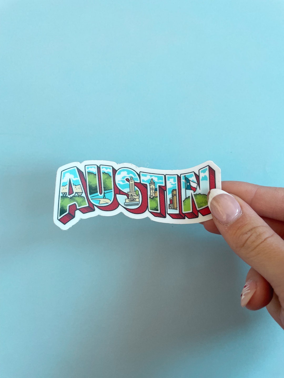 Austin Texas Vinyl Sticker - Etsy