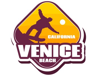 Venice Beach Sticker - Etsy