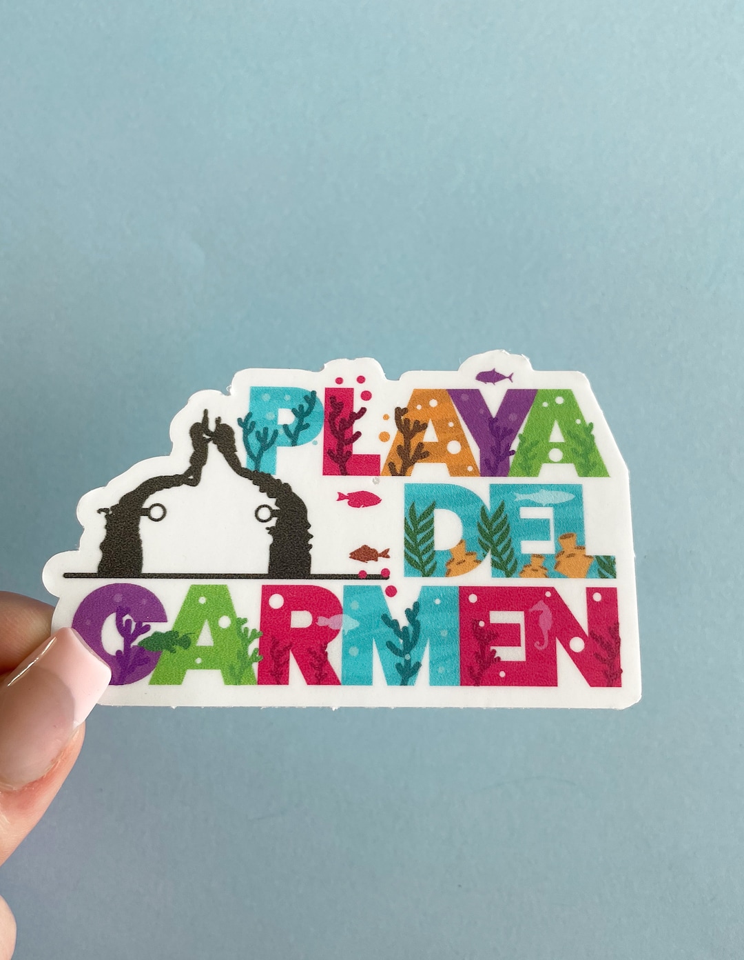 Playa Del Carmen Outline Sticker - Etsy