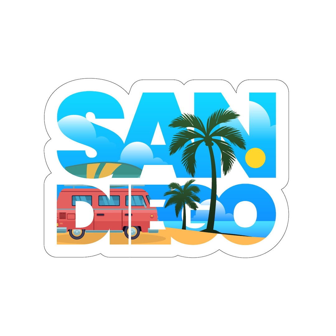 San Diego Sticker, California Sticker, State Sticker - Etsy