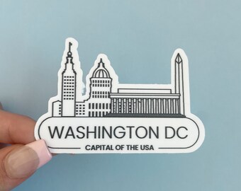 Washington DC Sticker. DC Quadrants Map. Vinyl Sticker. District of ...