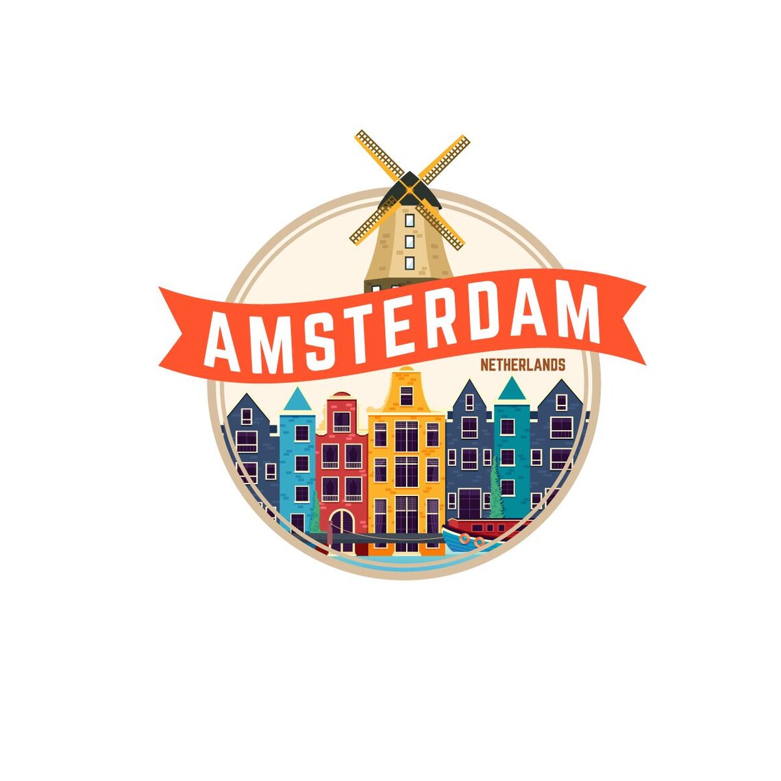 Amsterdam Sticker - Etsy