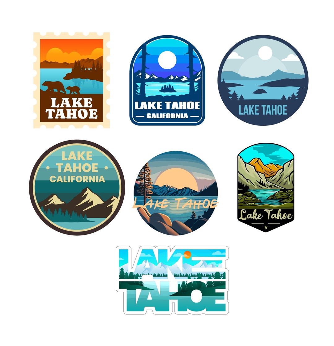 Lake Tahoe Stickers- Sticker Pack-pack of 7 - Etsy