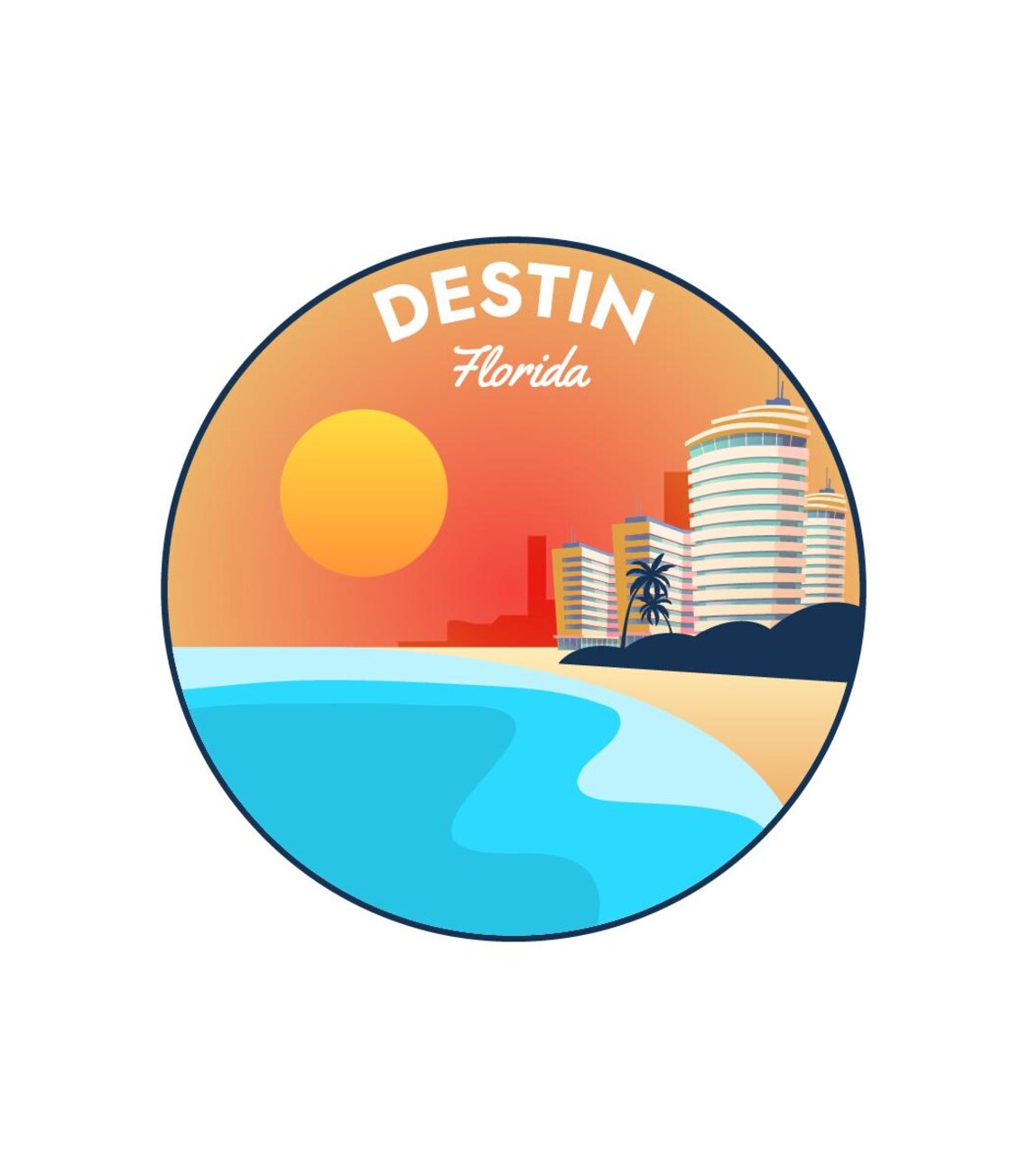 Destin Florida Sticker - Etsy
