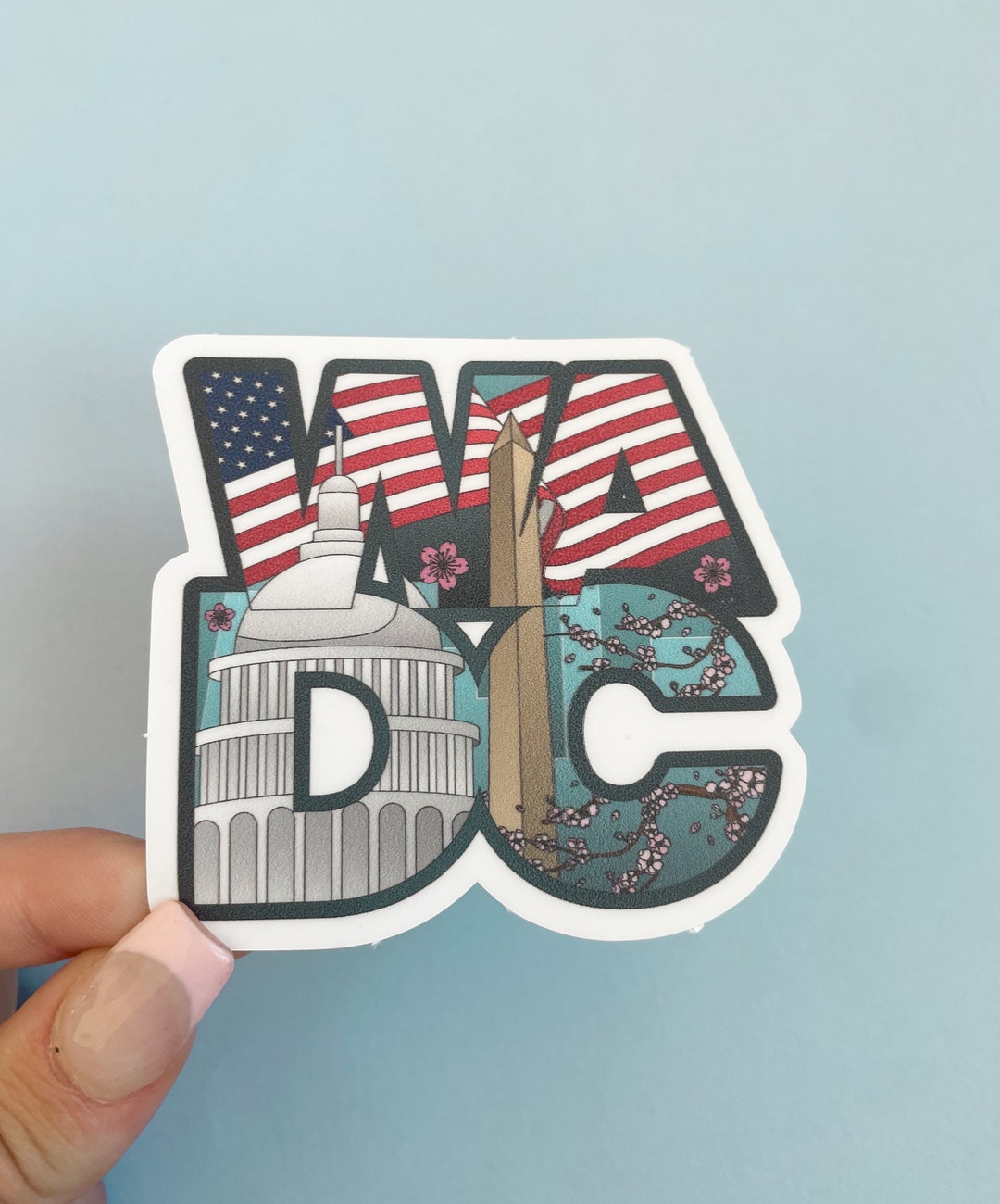 Washington DC Outline Sticker - Etsy