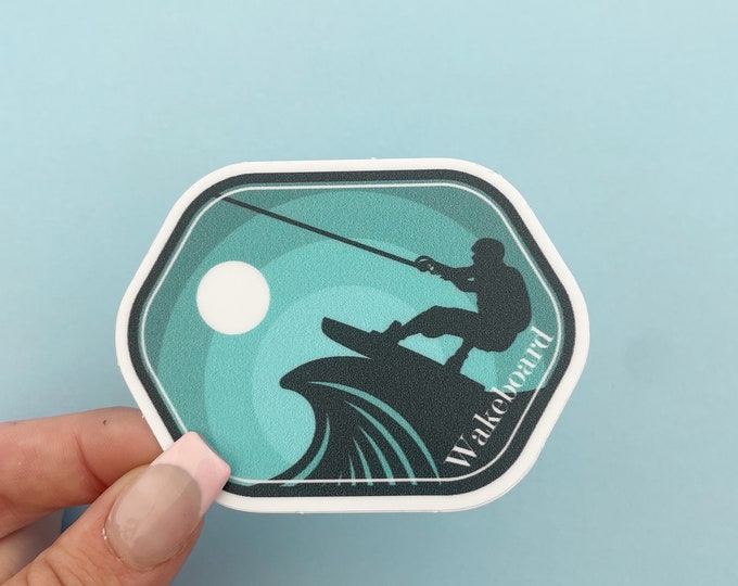 Wakeboard Vinyl Decal, Wave Decal, Mountain Decal, Boat Sticker ...