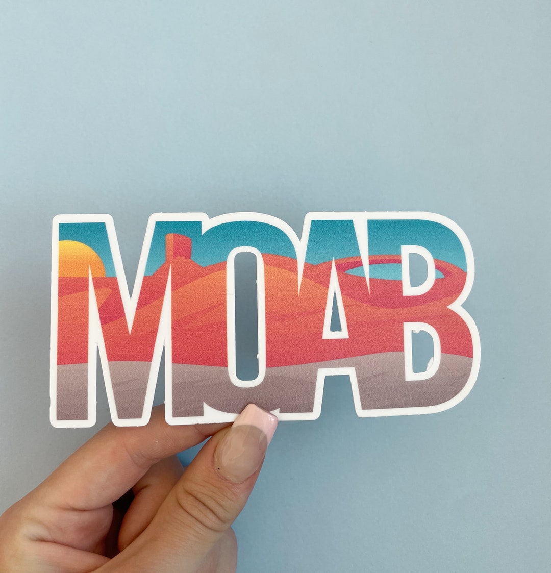Moab Utah - Waterproof Vinyl Sticker, UV Resistant Decal - Etsy